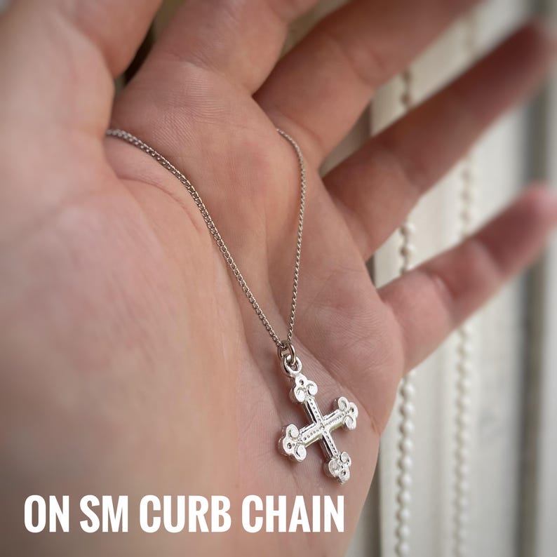 Gold or Silver Plated Botonnée Cross Pendant With or Without Custom ...