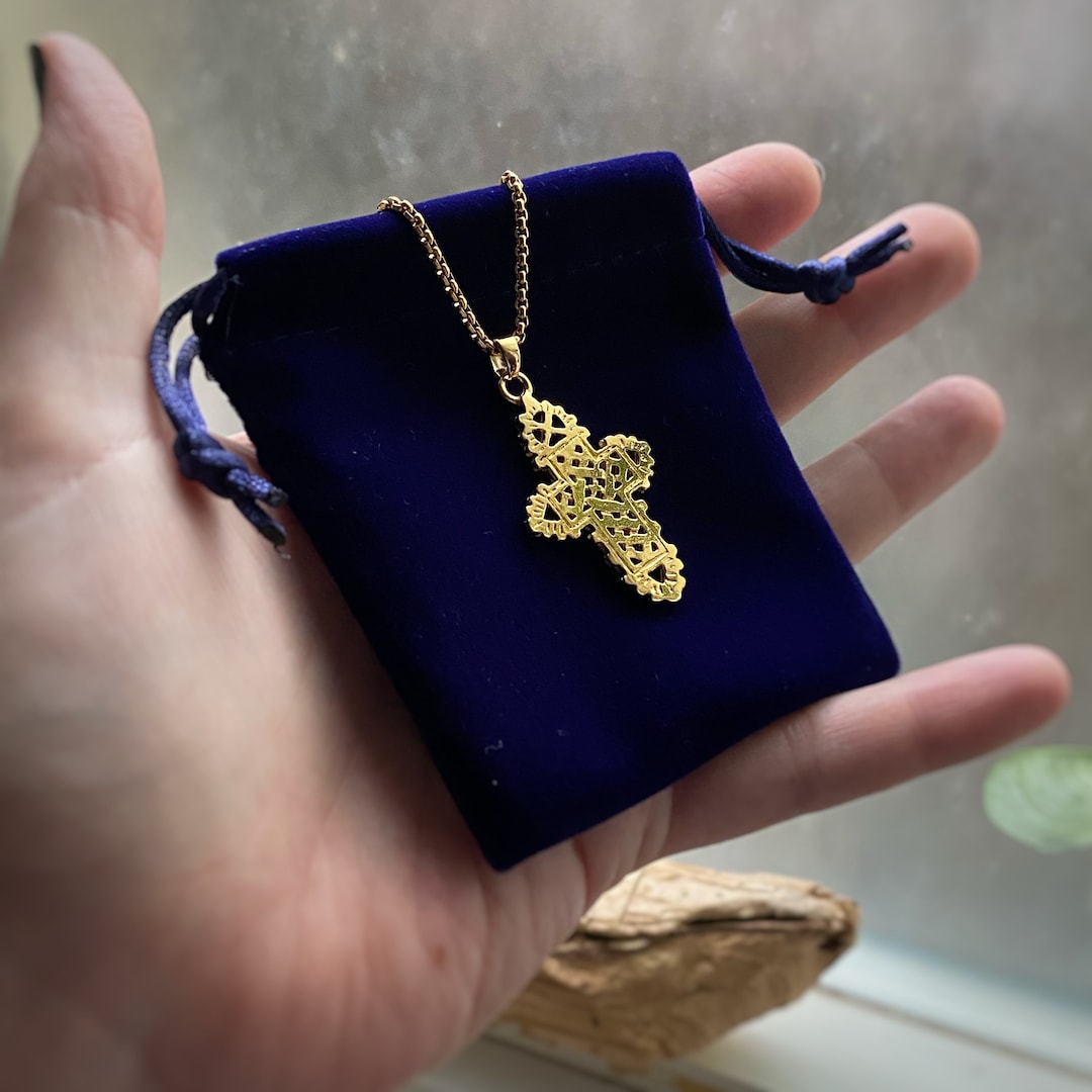 African Coptic Cross Vintage Style on This Gold or Rhodium (silver ...