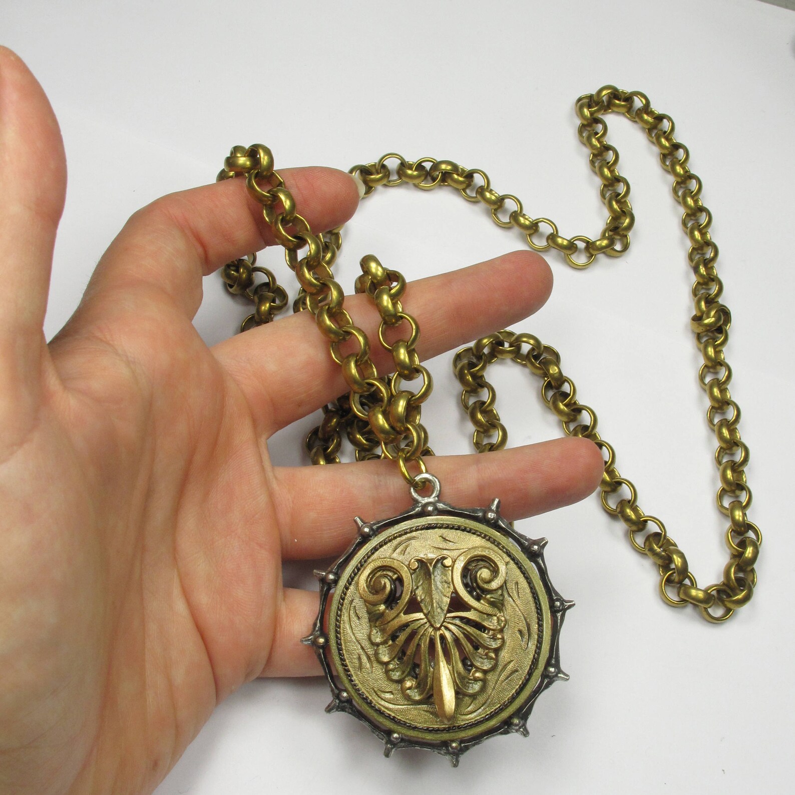 Sci-fi Medieval Medallion, Gold, Sci-fi, Fantasy, Renaissance, Larp ...