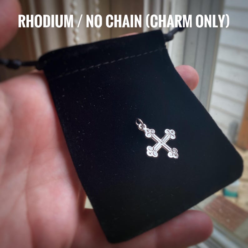 Gold or Silver Plated Botonnée Cross Pendant With or Without Custom ...