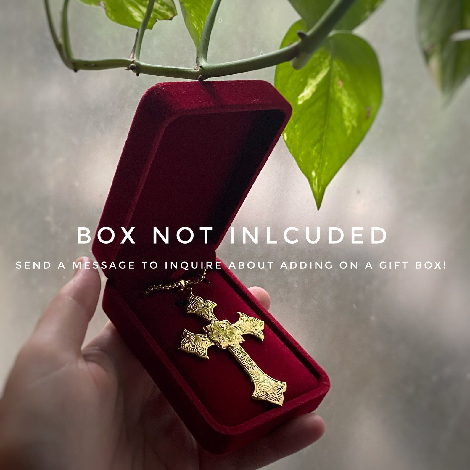 Large Ornate Gold Alpha and Omega Cross on Custom Chain W/ - Etsy