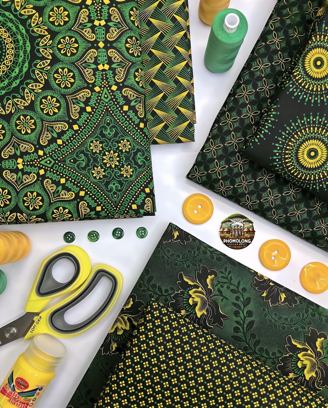 3 Cats Shweshwe South African Authentic Starched Traditional 100% ...