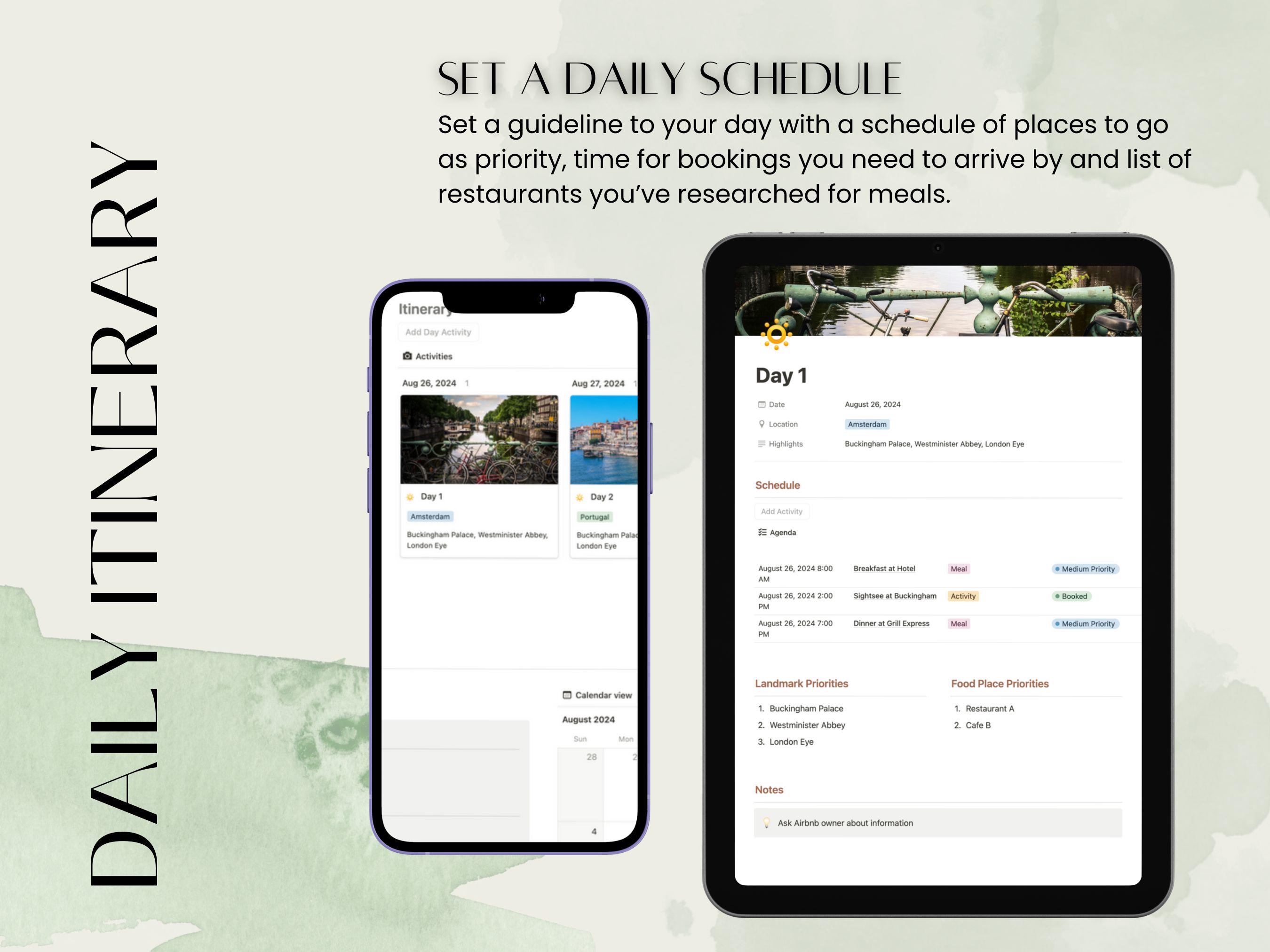 Notion Template Travel Planner | Digital Travel Organizer | Holiday ...