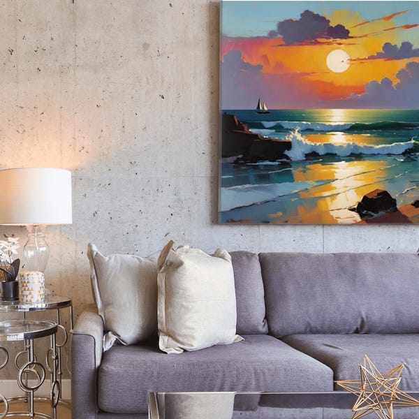 BEACH Square DIGITAL DOWNLOADABLE Art Print - Etsy