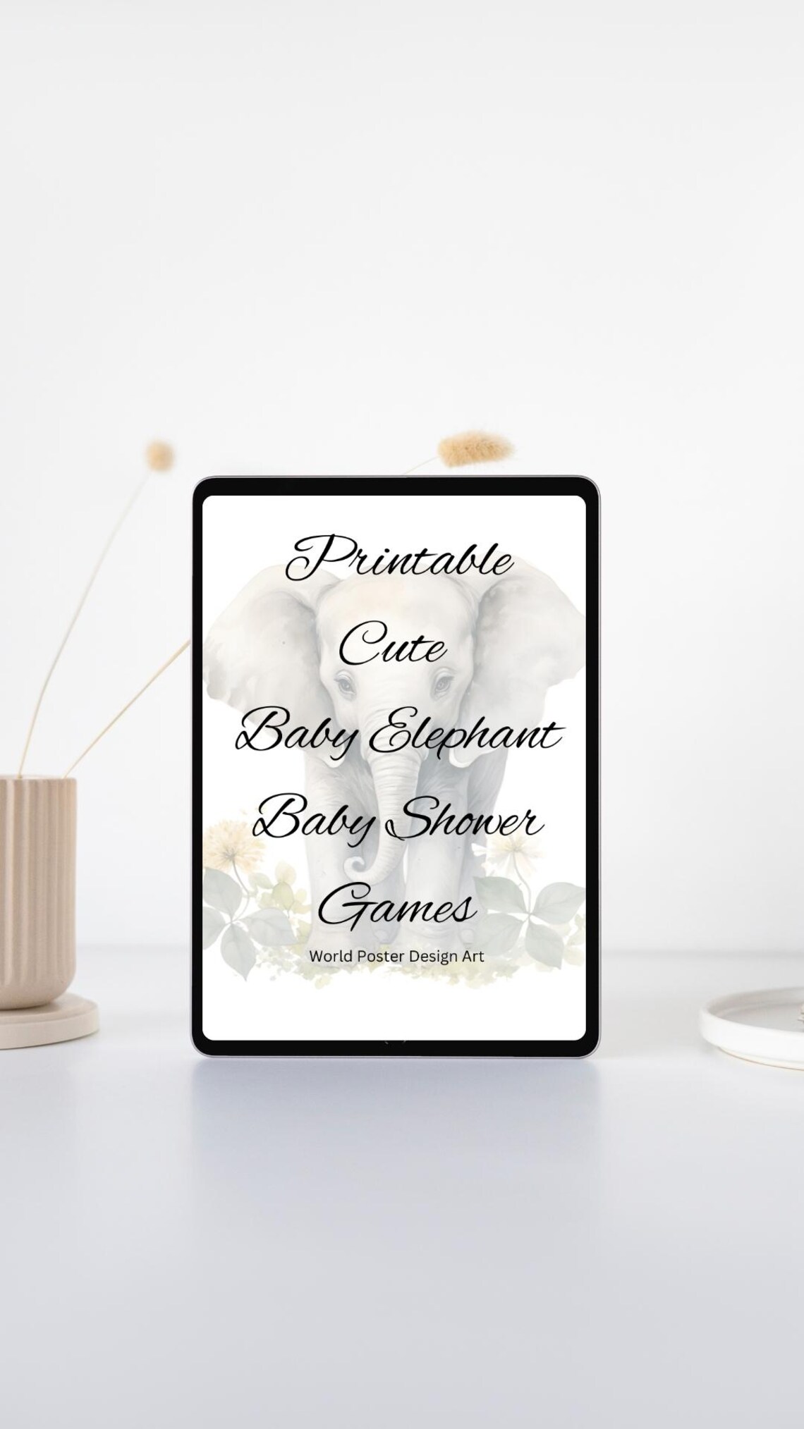 Cute Baby Elephant Baby Shower Games Pack, Digital Download, Baby ...