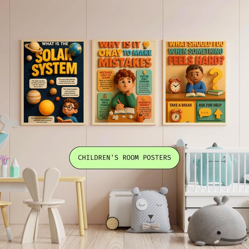 3D Kids Educational Poster | Why Do Things Float or Sink? | Fun Wall ...