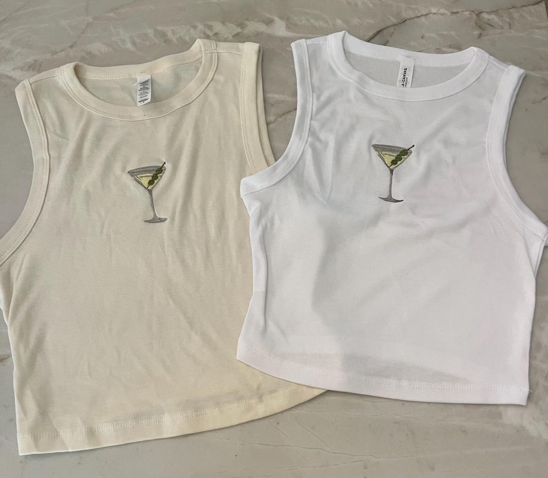 Embroidered Dirty Martini Tank Top, Bella Canvas Halter - Etsy
