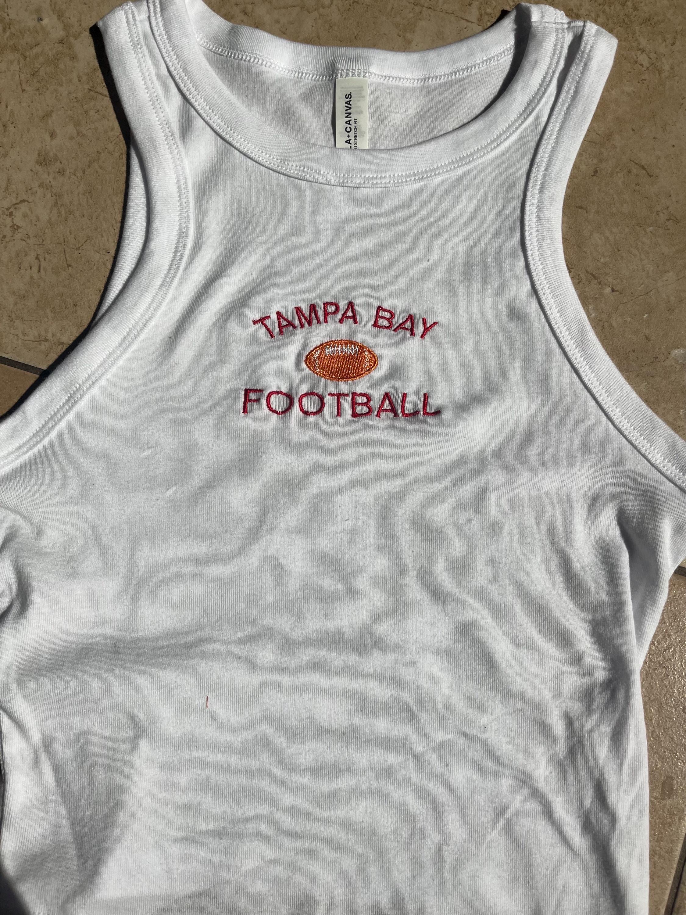 Tampa Bay Football Embroidered Tank, NFL Tanks - Etsy