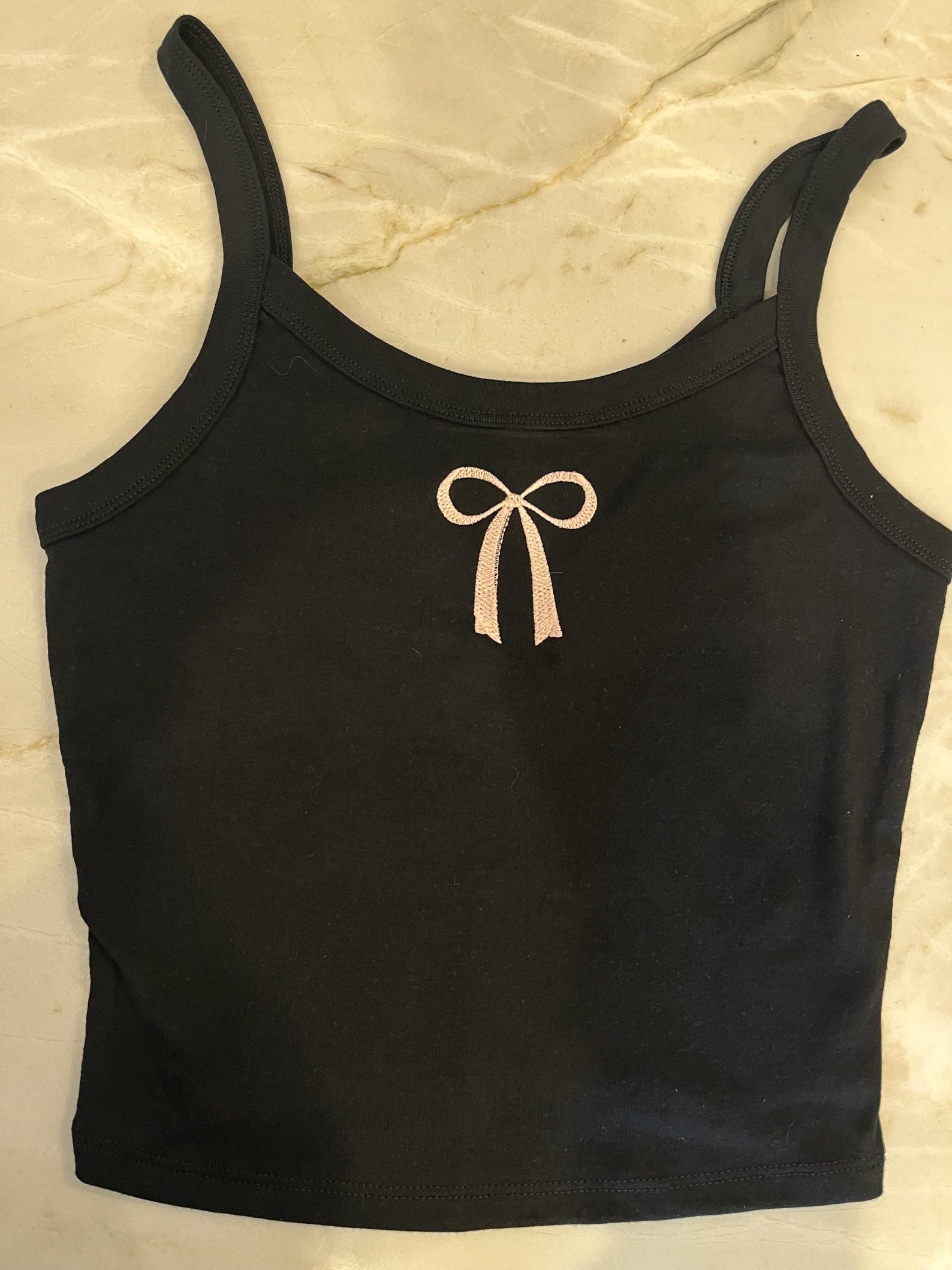 Bow Embroidered Tank Top, Bow Tanks - Etsy