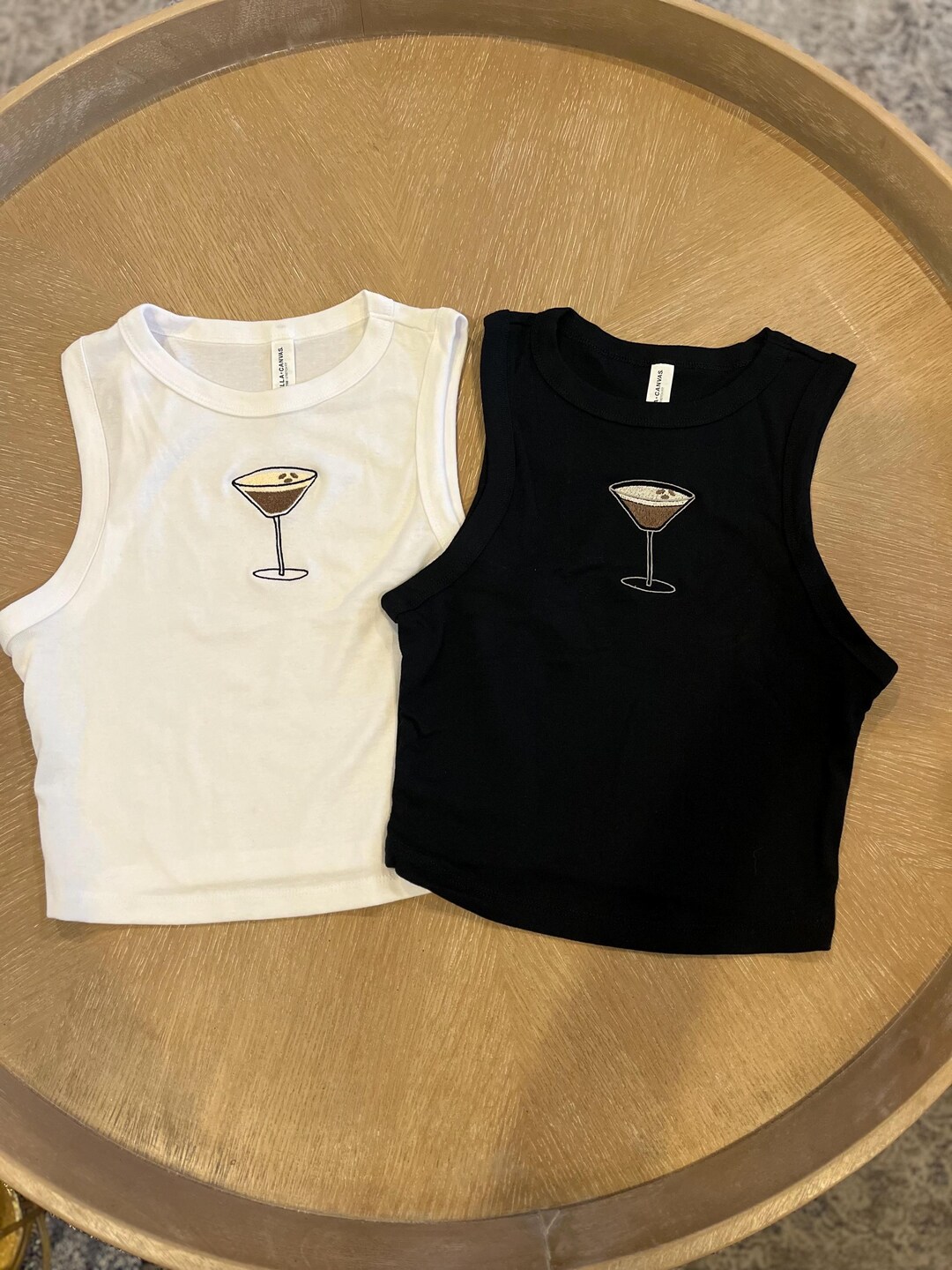 Espresso Martini Embroidered Tank Top, Martini Lover Gift - Etsy