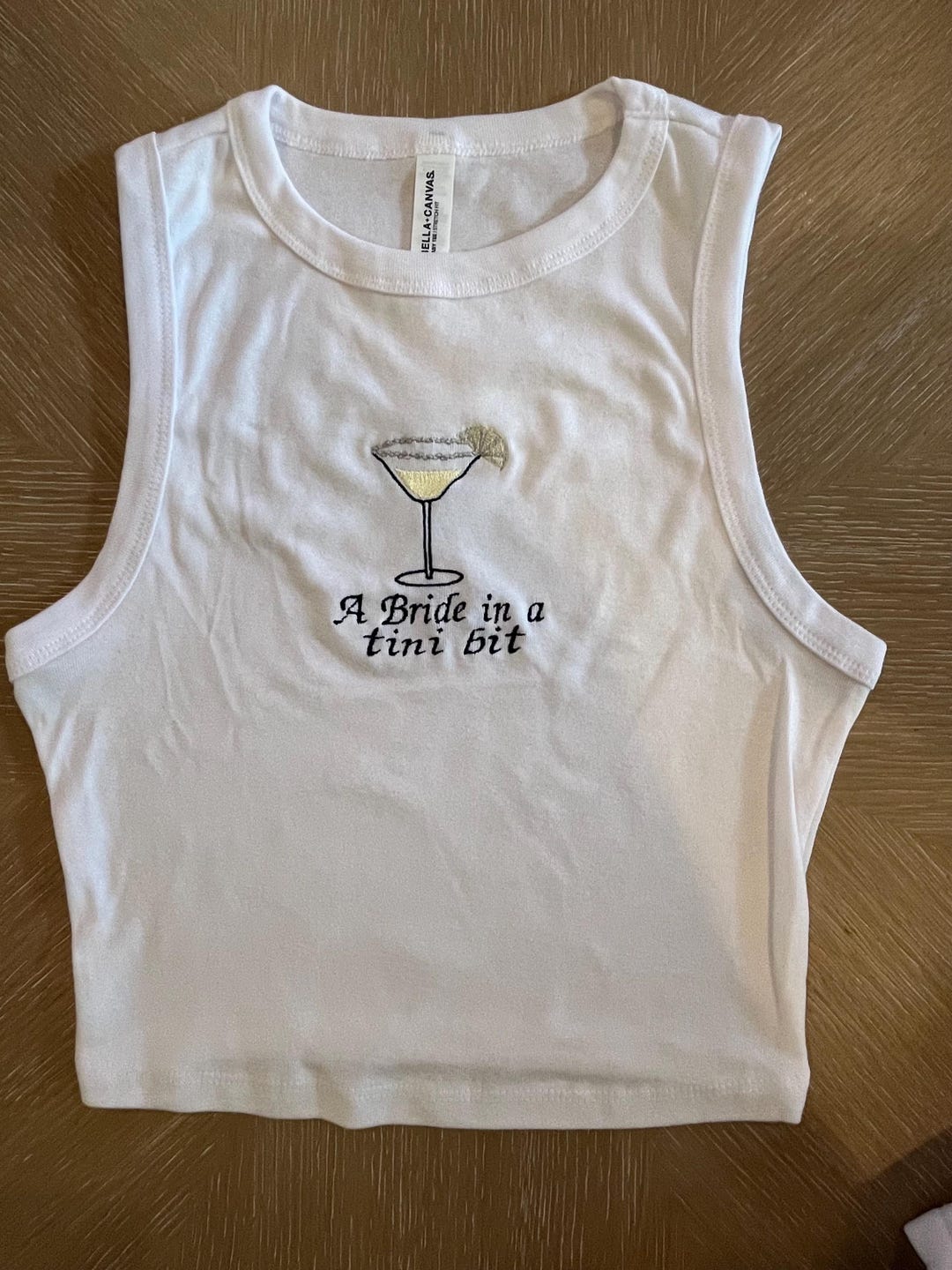 Embroidered Martini Tank Top, Bella Canva Halter Top - Etsy
