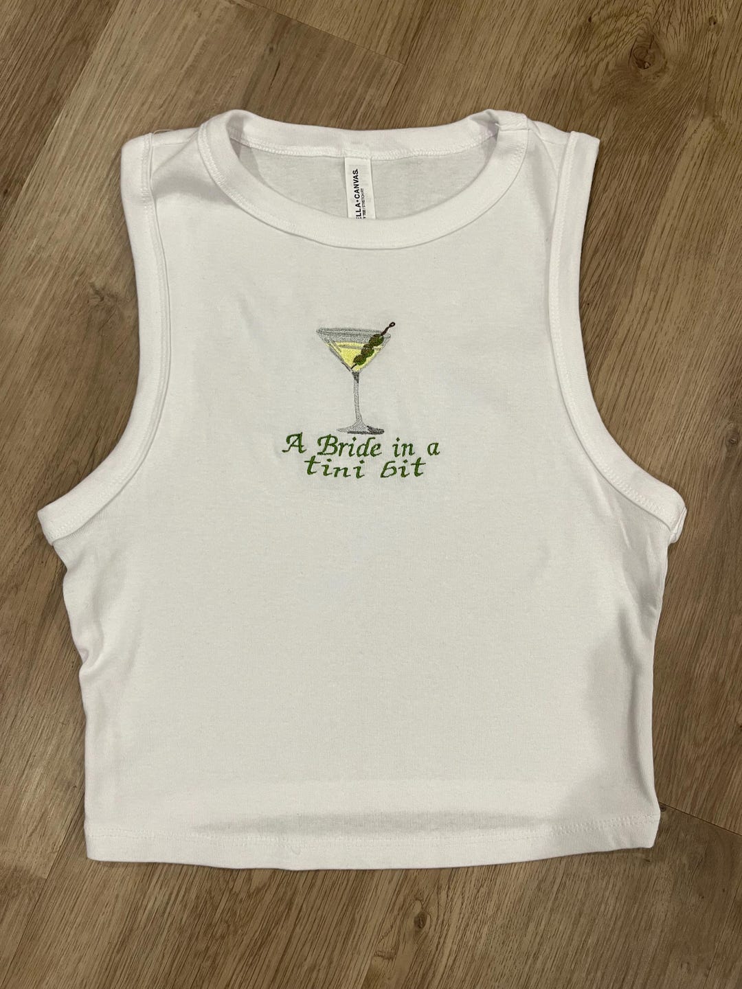 Embroidered Martini Tank Top, Tini Time, Trendy Women's Top - Etsy