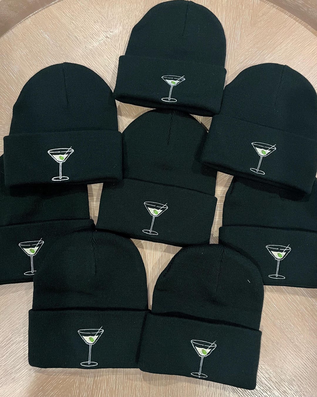 Dirty Martini Embroidered Beanie - Etsy