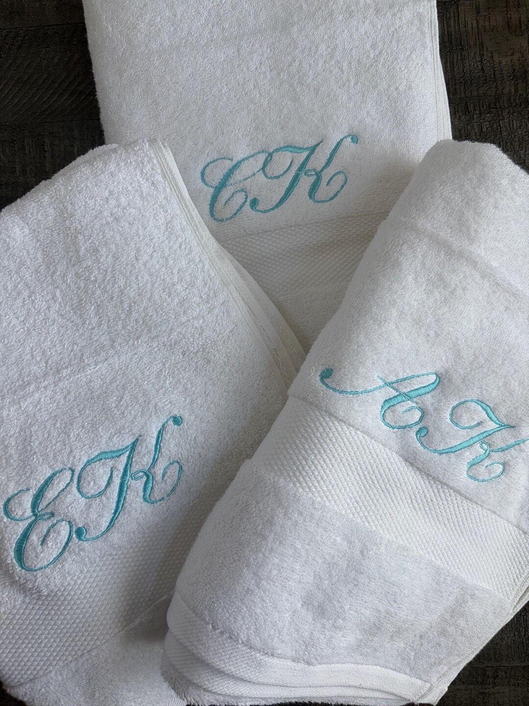 Custom Embroidered 100% Cotton Bath Towels, Personalized Gifts - Etsy