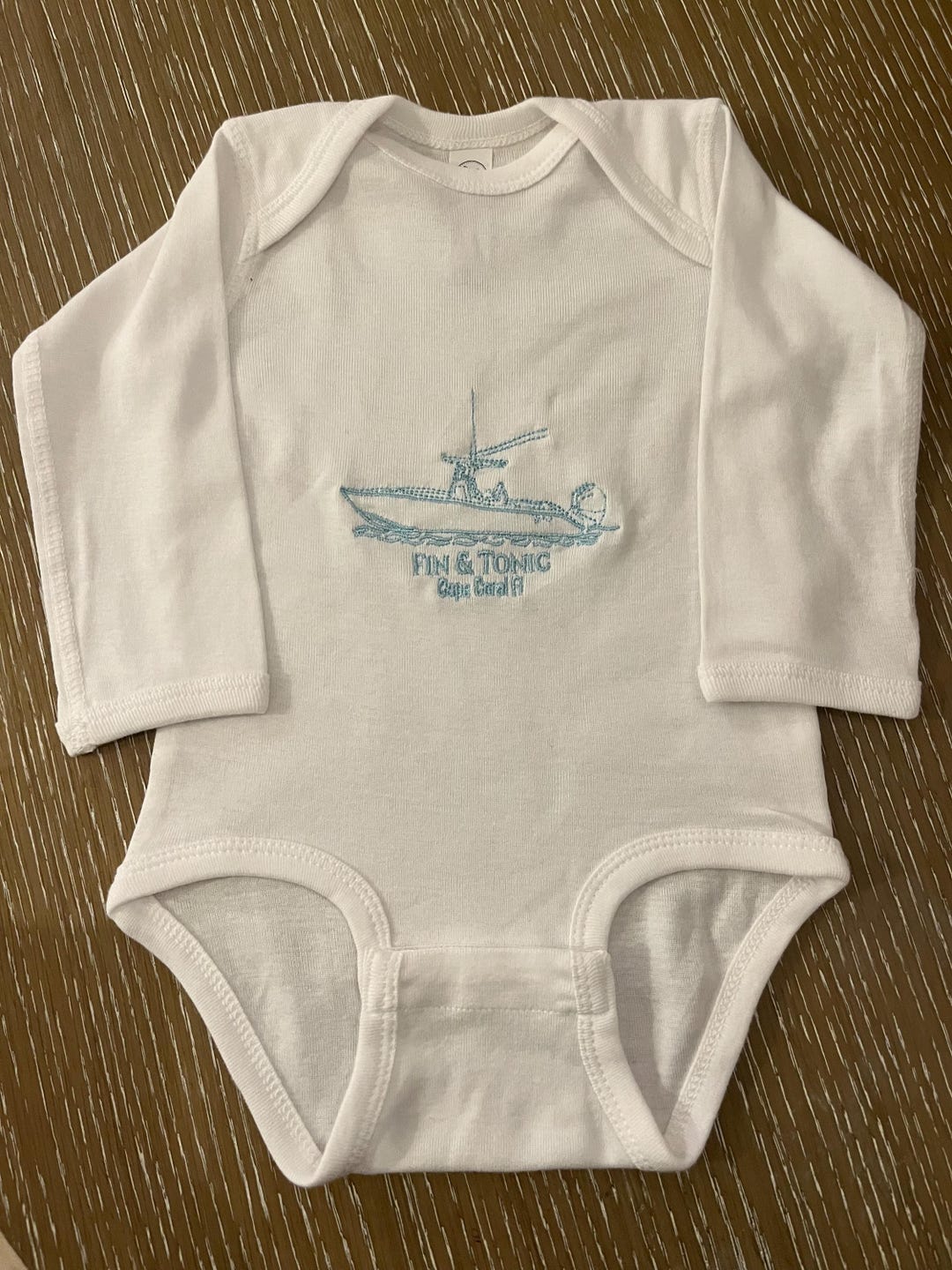 Custom Boat Embroidered Baby Onesie, Personalized Baby Clothing - Etsy