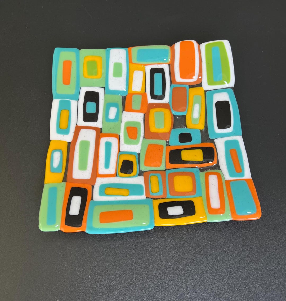 SQUARE GLASS PLATE - Etsy