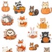 16-pack Autumn Woodland Friends Stickers Waterproof & Laminated for ...