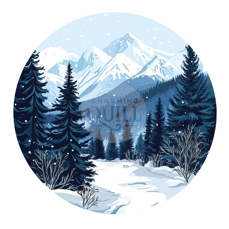 12-pack Winter Wonderland Sticker Set Scenic Snowy Forests, Starry ...
