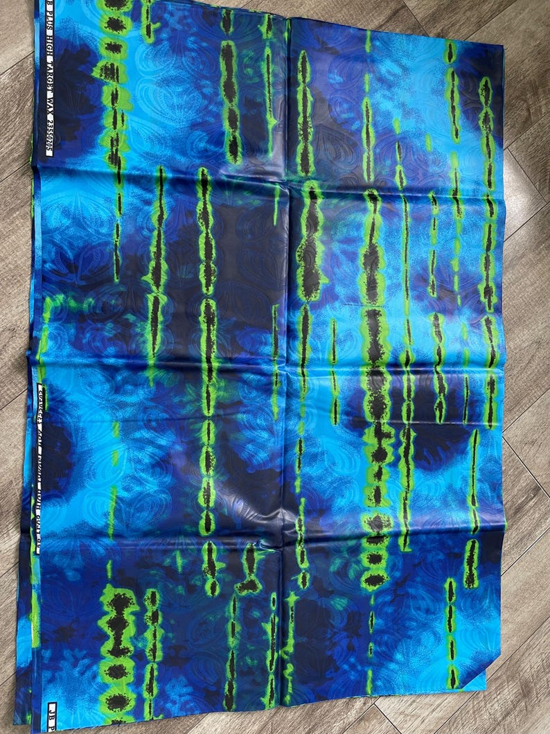 Blue-green Adire Fabric – Kampala African Print, Sold by the Yard - Etsy