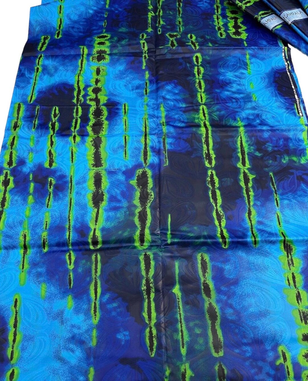 Blue-green Adire Fabric – Kampala African Print, Sold by the Yard - Etsy