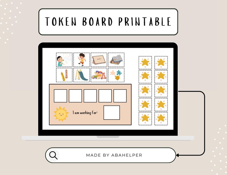 Printable Token Board | Kids Reward Chart | Therapy Materials - Etsy