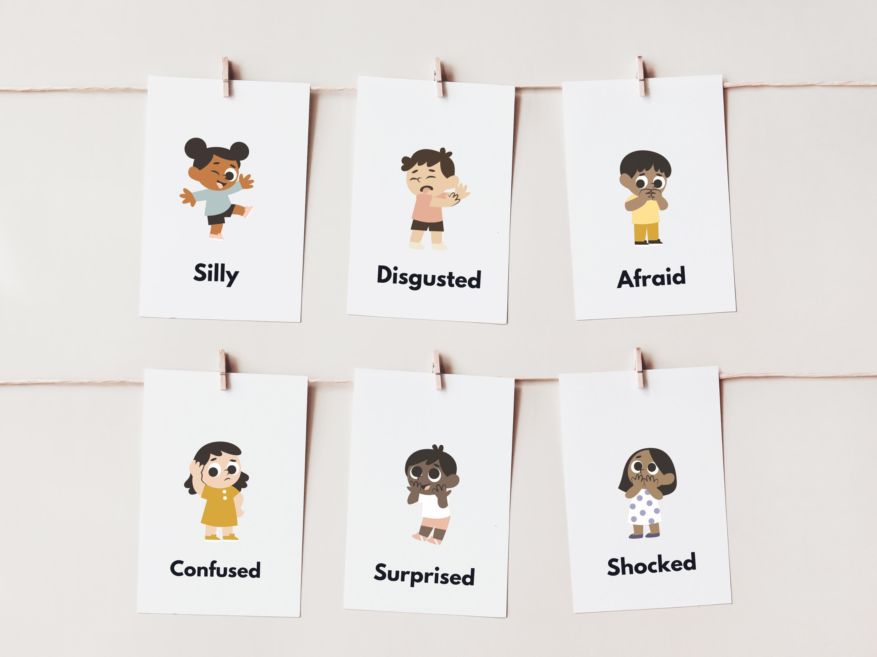 Feelings & Emotions Flashcards | Printable Learning Materials - Etsy