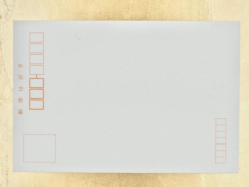 Traditional Japanese Metalic Gold Leaf Postcard - A Gift for Friendship ...