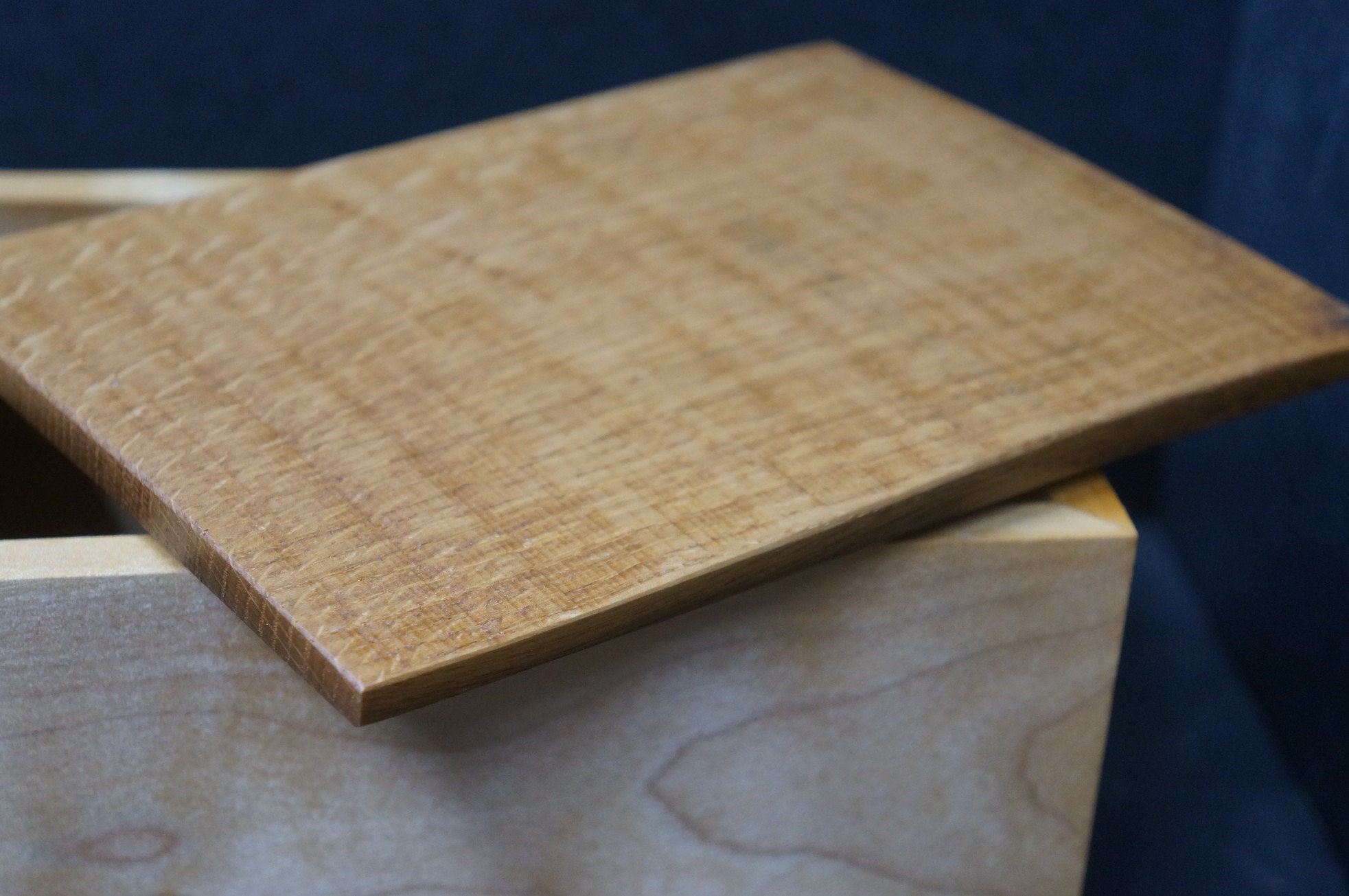 Maple and White Oak Box With Hidden Spline Construction. - Etsy