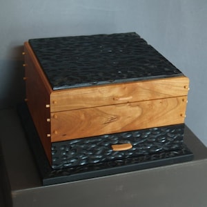Cherry and Carved Basswood Jewelry Box - Etsy