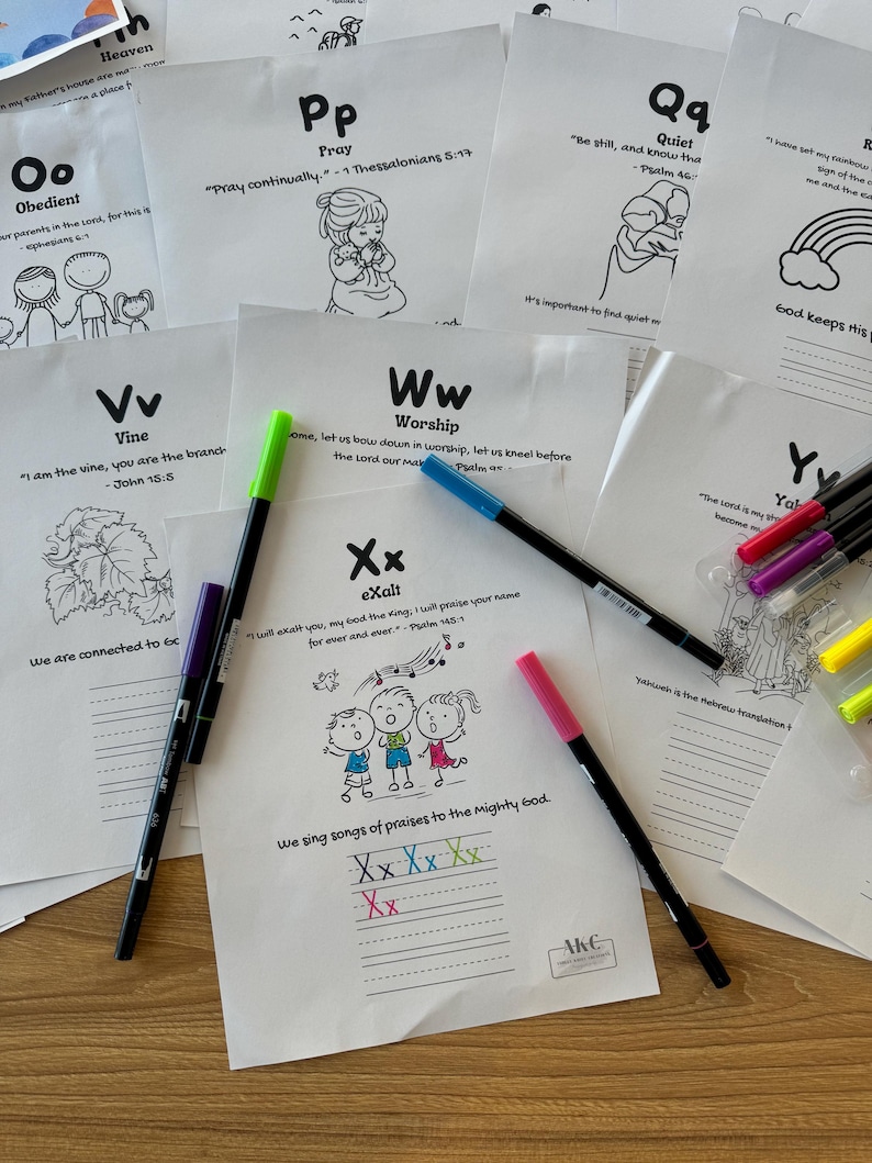 God’s Alphabet, Alphabet Coloring Book, Personalized Activity Book ...