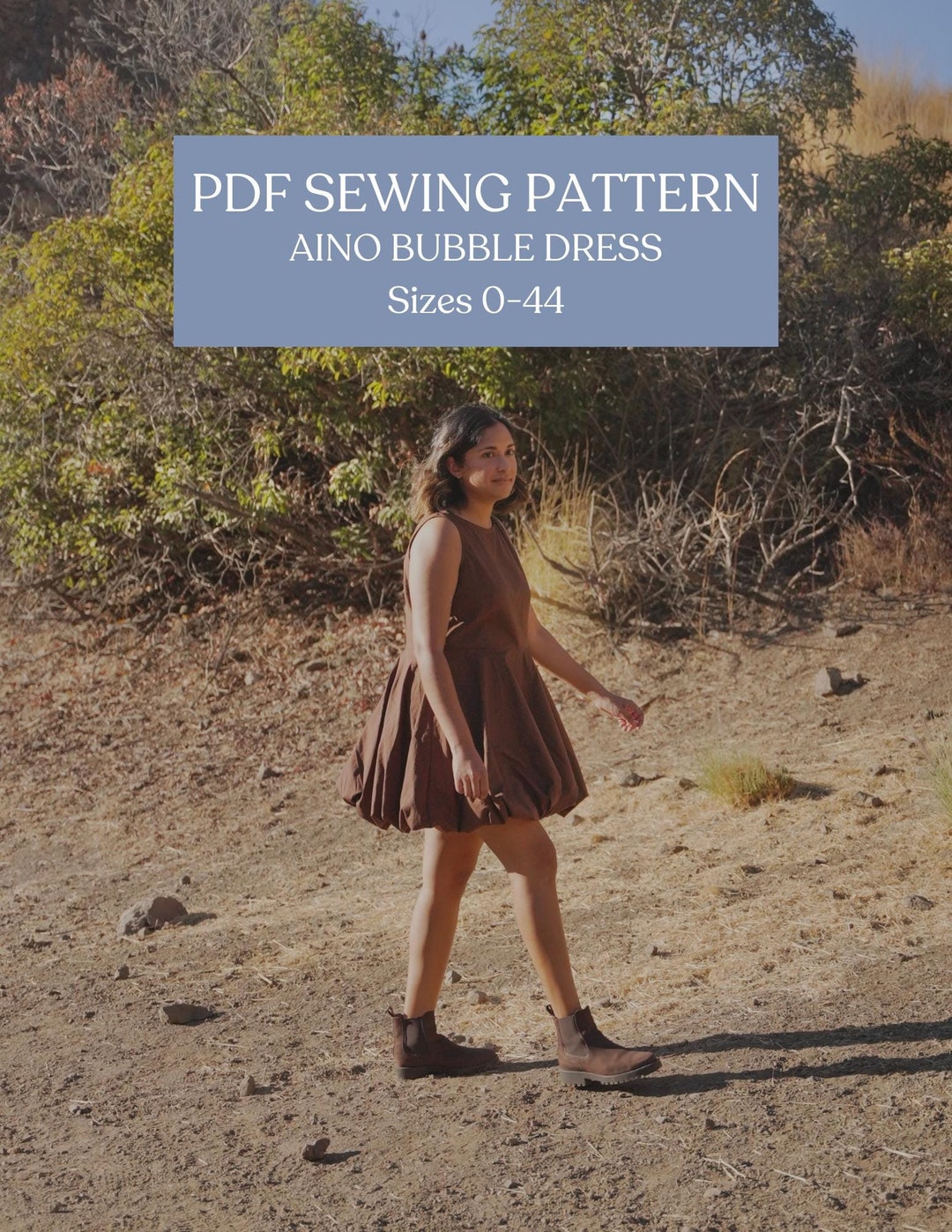 Aino Bubble Dress PDF Sewing Pattern, Size Inclusive 0-44, Versatile Dress, Party Dress, Summer ...