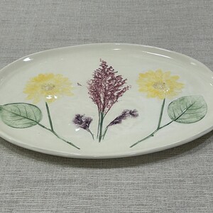 Serving Platter Ceramic Floral #1 - Etsy