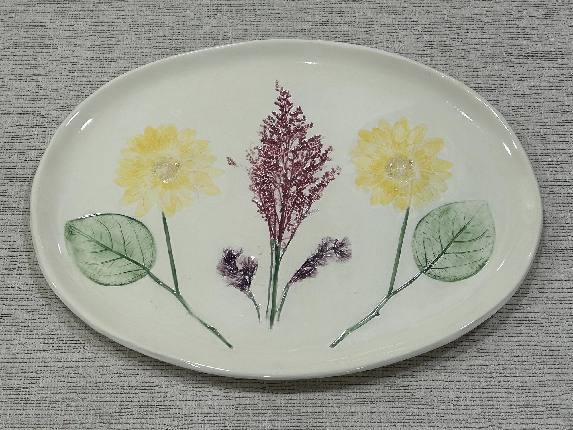 Serving Platter Ceramic Floral #1 - Etsy