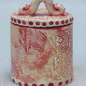 Small Ceramic Jar: Warm Colors - Etsy