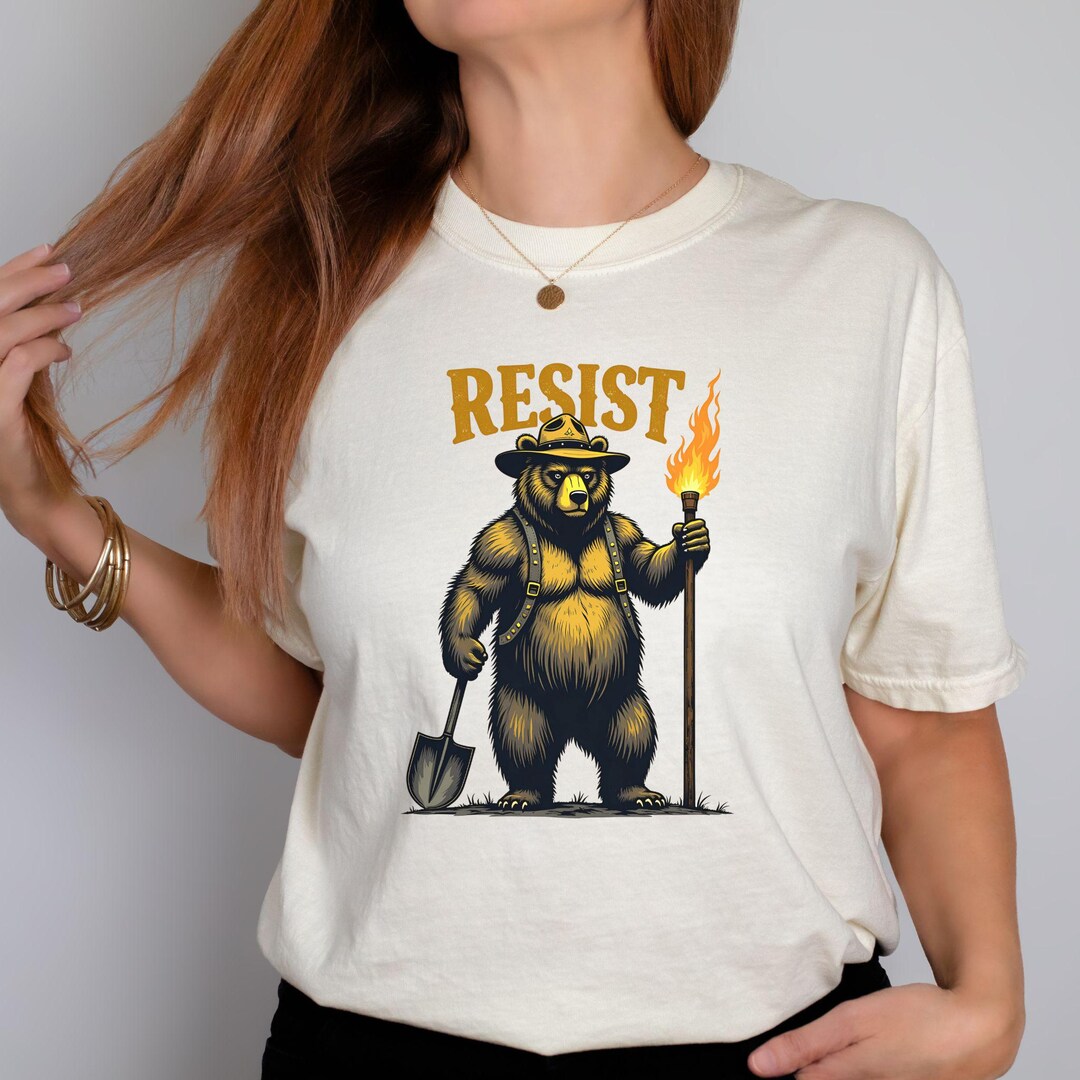 Comfort Colors Smokey Bear Shirt, National Park Protest T-shirt, Retro ...