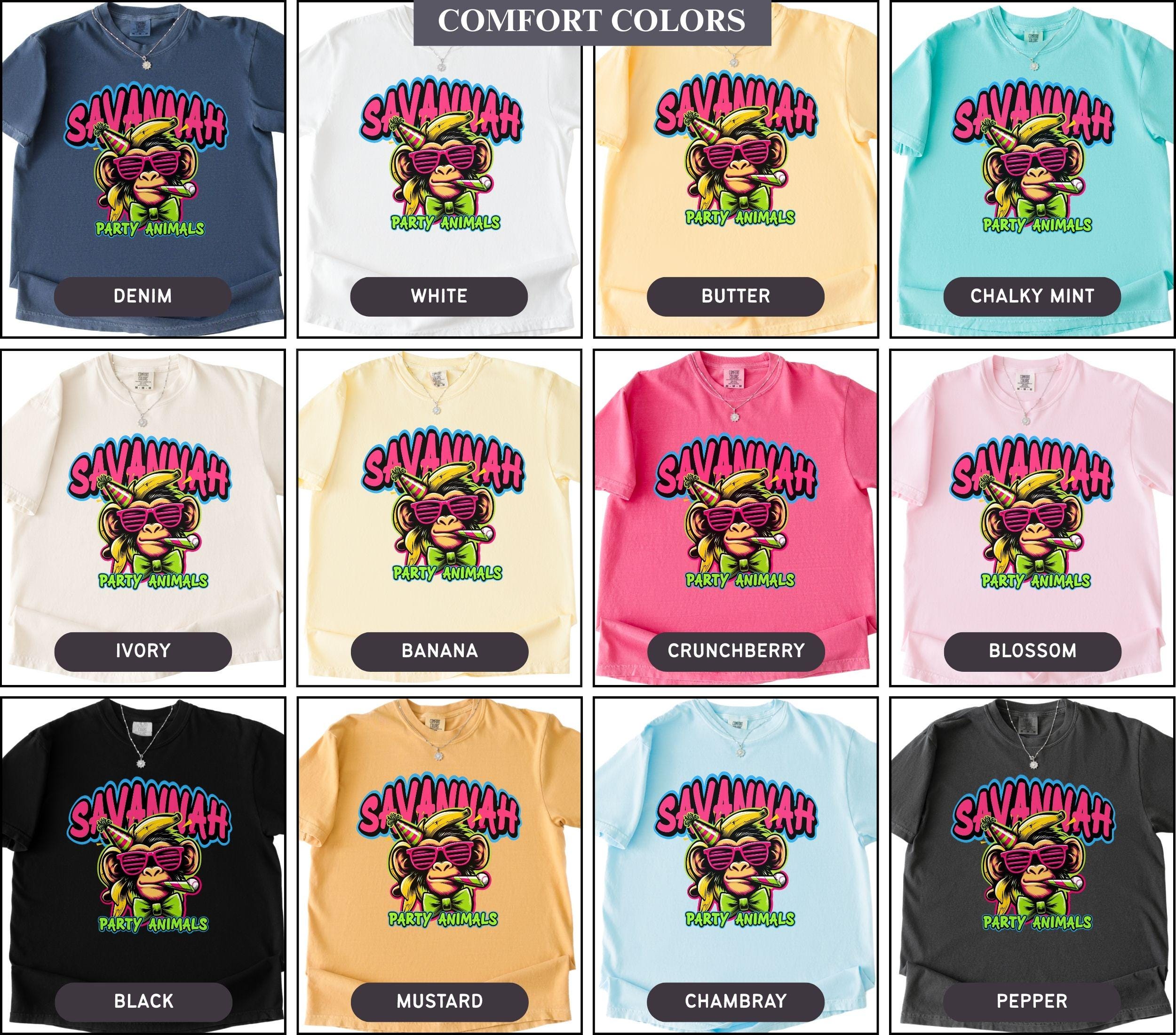 Comfort Colors Savannah Party Animals Shirt, Funny Baseball Banana ...