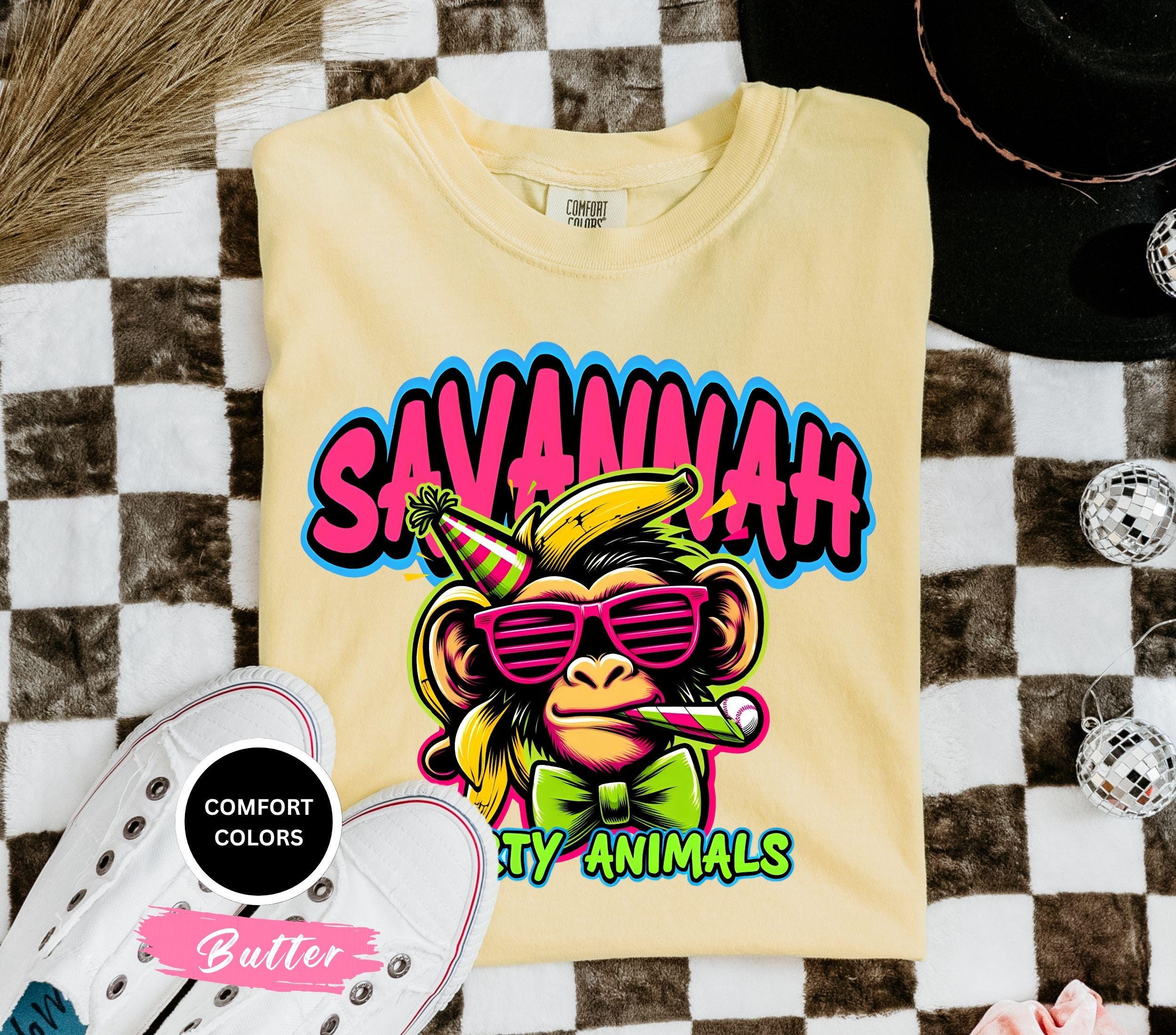 Comfort Colors Savannah Party Animals Shirt, Funny Baseball Banana ...