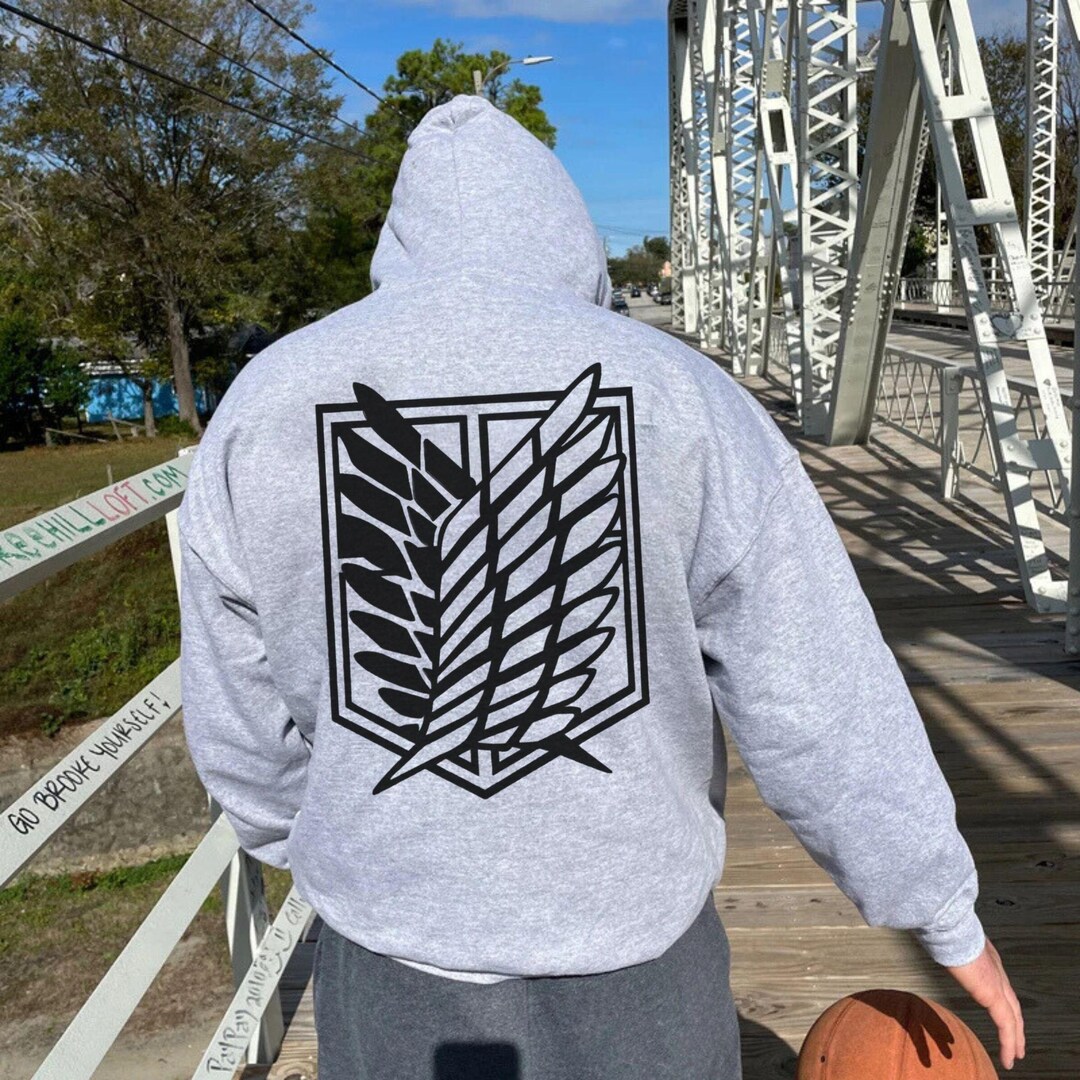 Attack on Titan Hoodie, Anime Hoodie, AOT Unisex Sweater, Eren Yeager ...