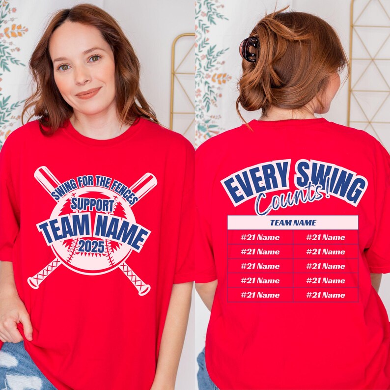 Personalized Baseball Fundraiser Shirt Support Our Team, Custom Sports ...