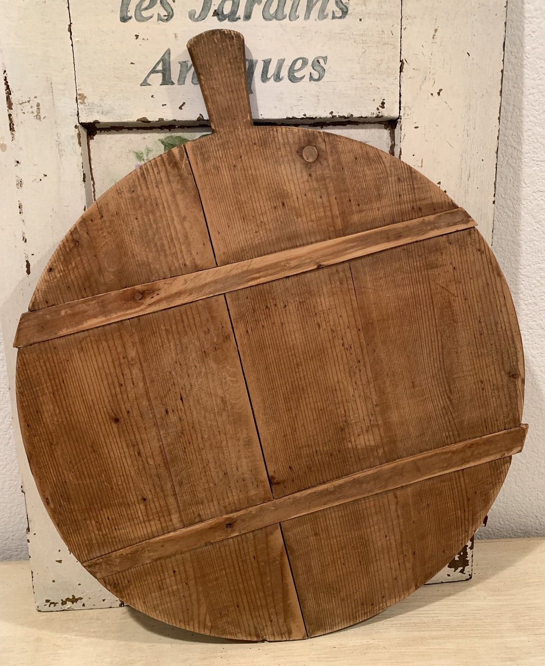 Authentic Round Vintage French Bread Board, Charcuterie Board With ...