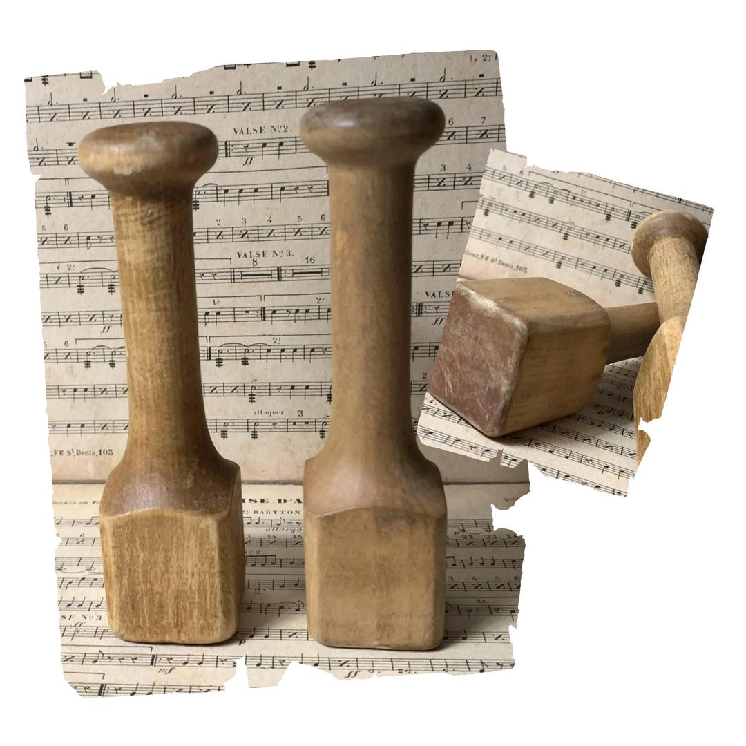 RARE Small Antique English Turned Wood Muddler Pestle Masher, for Herbs ...
