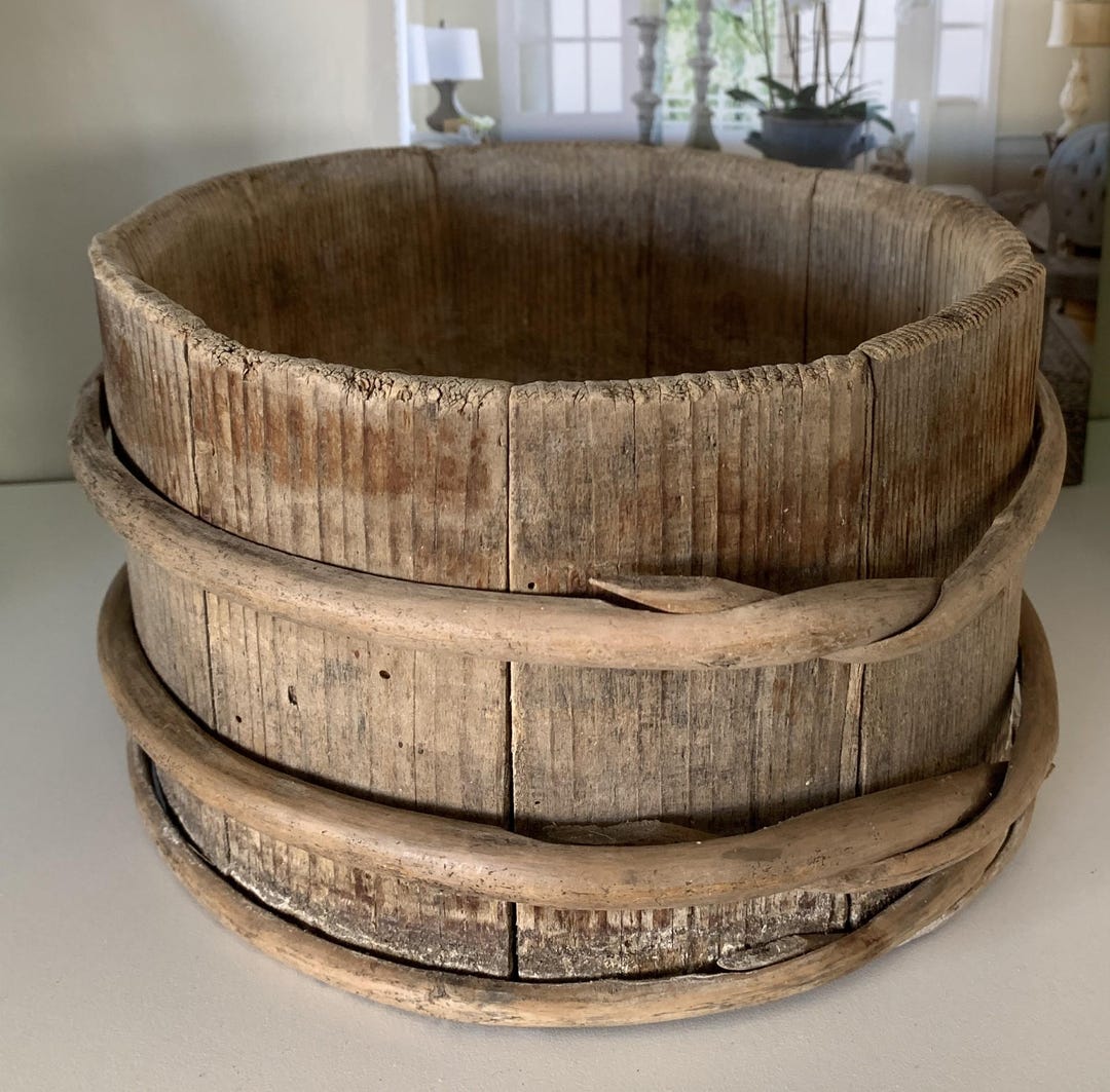 Rare Antique French Round Wood Faisselle Cheese Mold Strainer for Whey ...