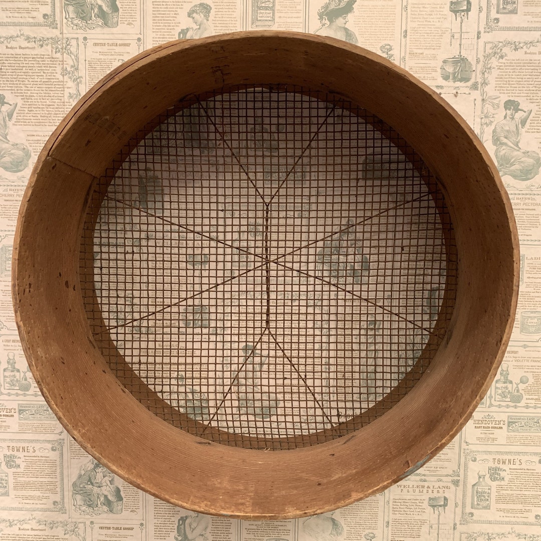 Vintage French Bentwood Grain Sieve Sifter 15.25 Diameter & 7.25 Tall ...