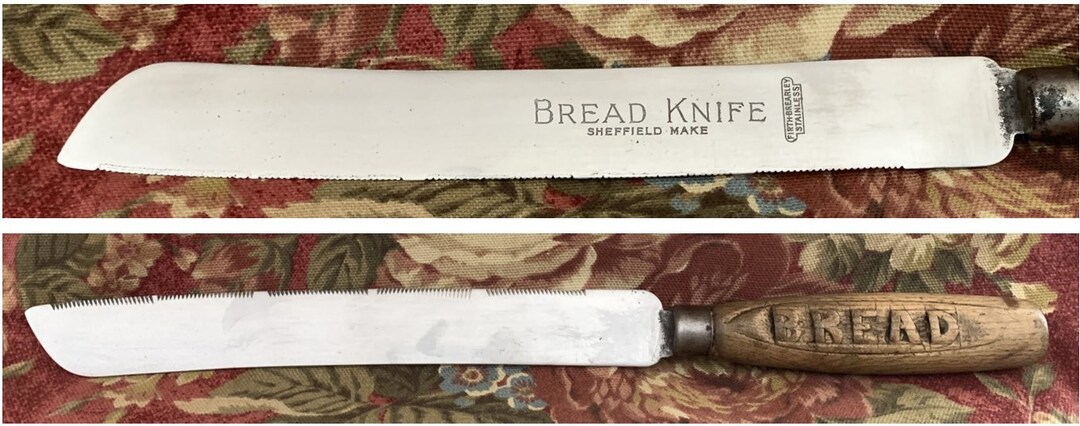 Antique English Firth Brearley Stainless Steel Carved Handle BREAD ...