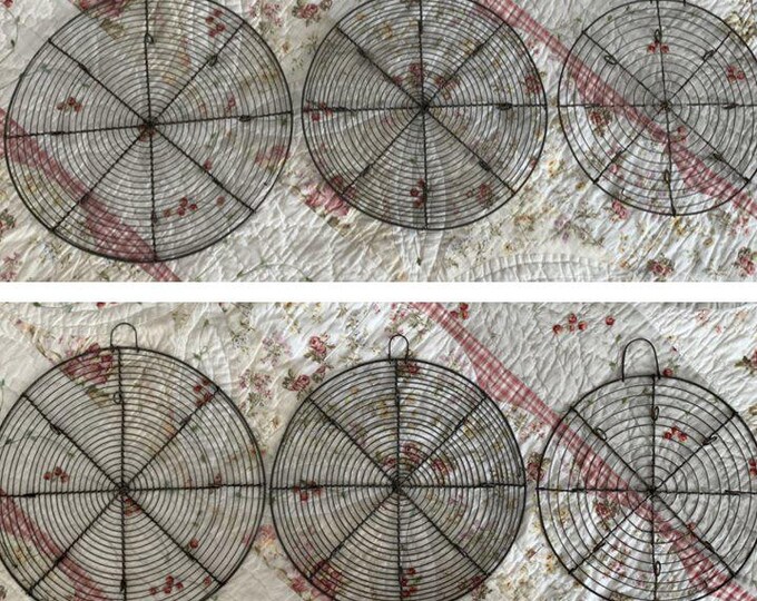 Antique French Round Wire Cake Cookie Tart Cooling Rack, Loop to Hang ...