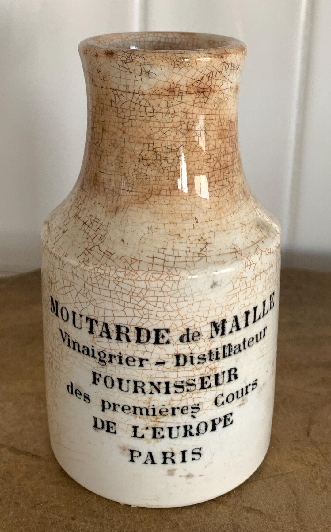 Rare Antique French Moutarde (mustard) De Maille Ironstone Crock Jar ...