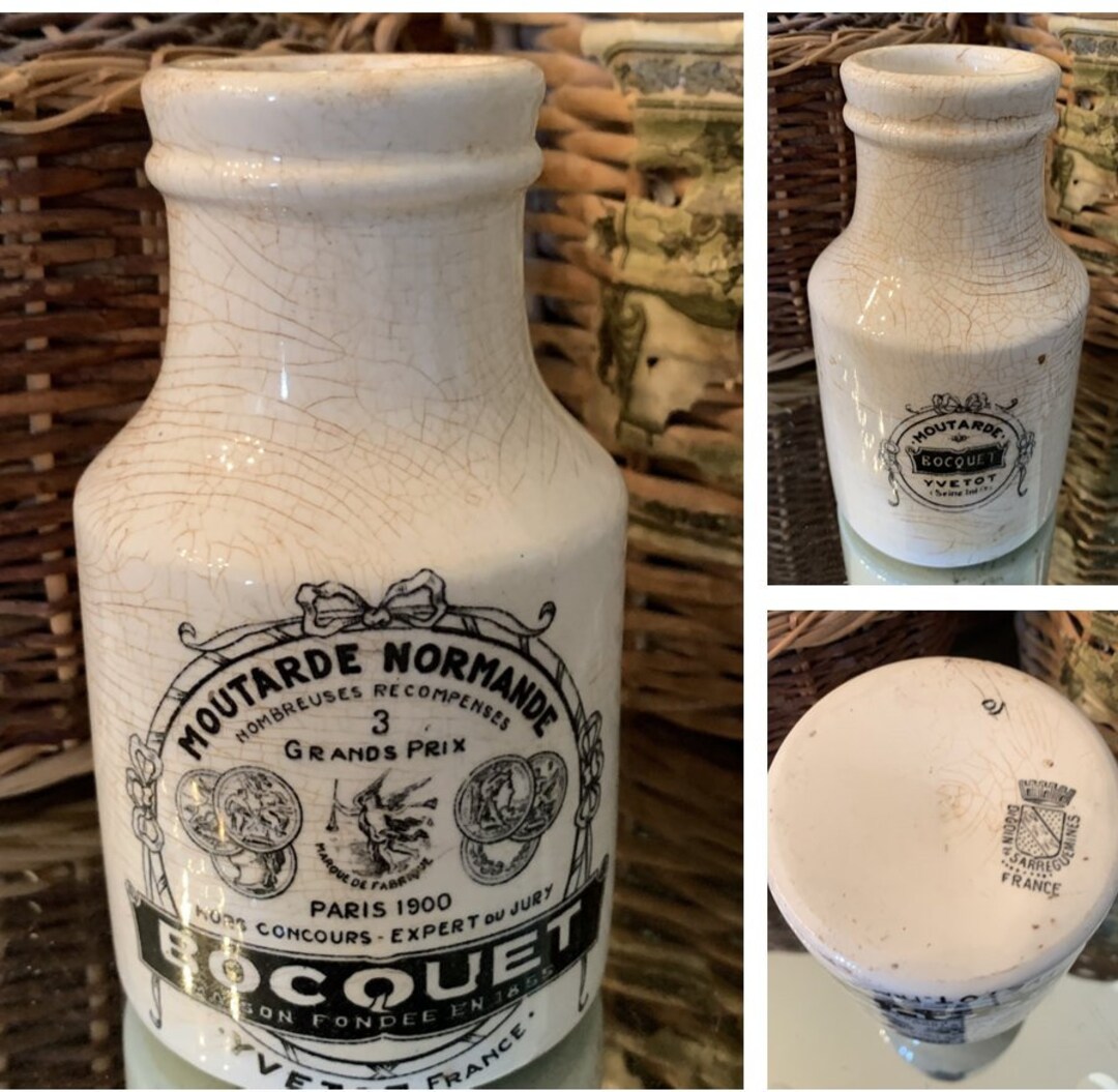 Rare Antique French Moutarde Crock: BOCQUET Digoin-sarreguemines - Etsy