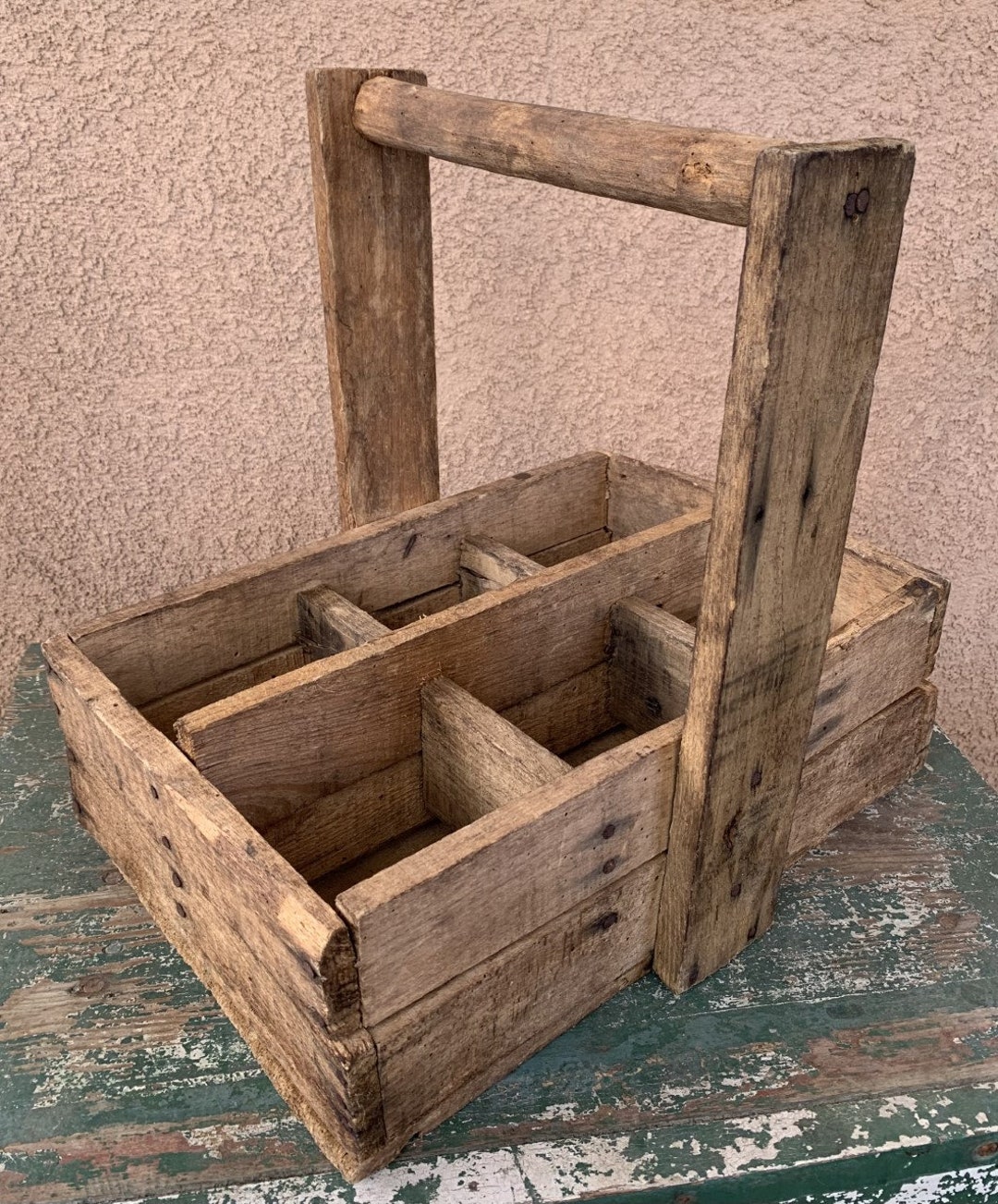 Rustic Primitive Vintage French Rectangle Wooden Garden Trug, Caddy ...