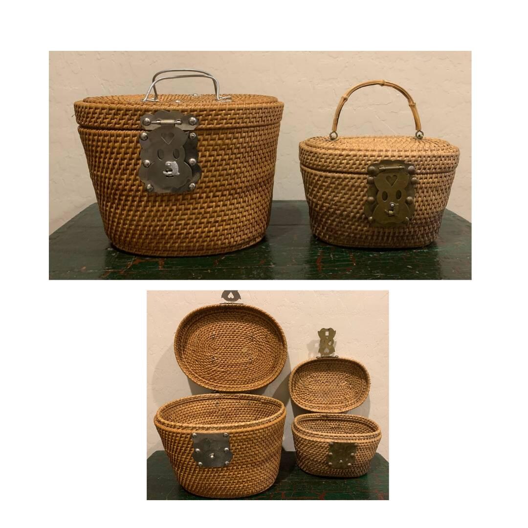 RARE Vintage English Woven Wicker Basket for Teapot, Teapot Carrier ...
