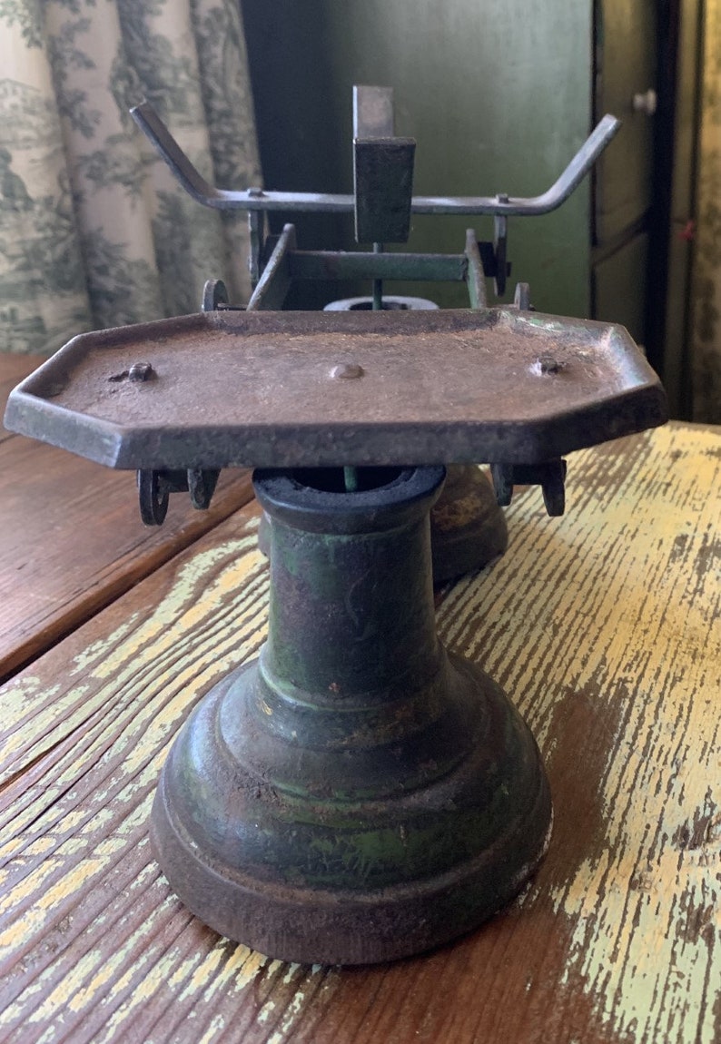 Antique English Heavy Cast Iron Original British Green - Etsy